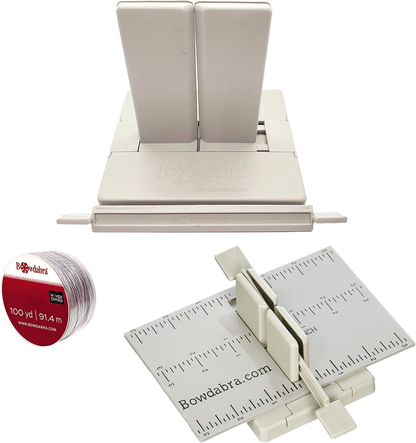 Bowdabra Combo Pack Bow Maker for Ribbon for Wreaths (Set of 4 Tools ...