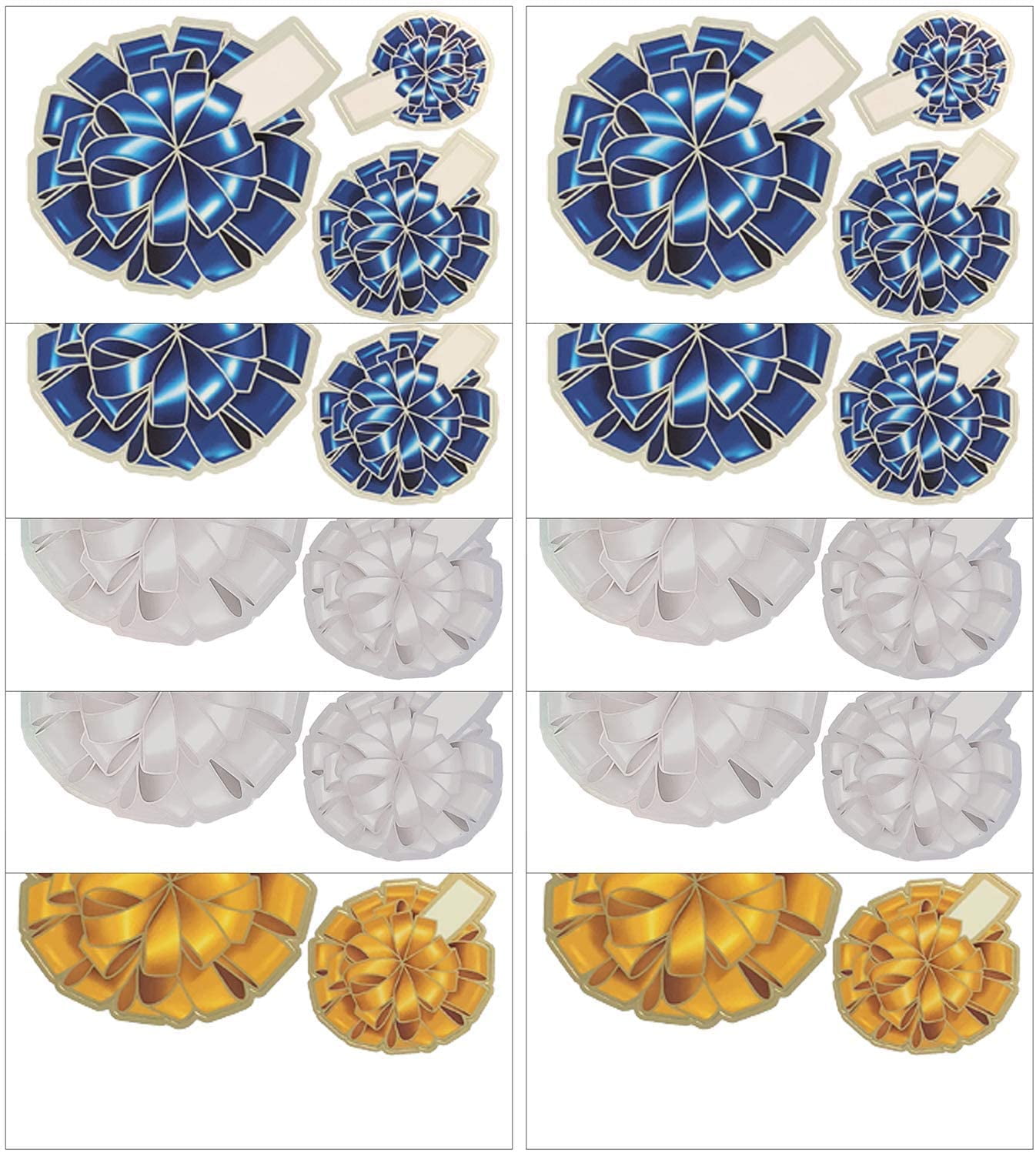 Bowdacious Gift Bows, 30 Christmas & Hanukkah Holiday Bows, 3D Looking Gift Bow Stickers with ...