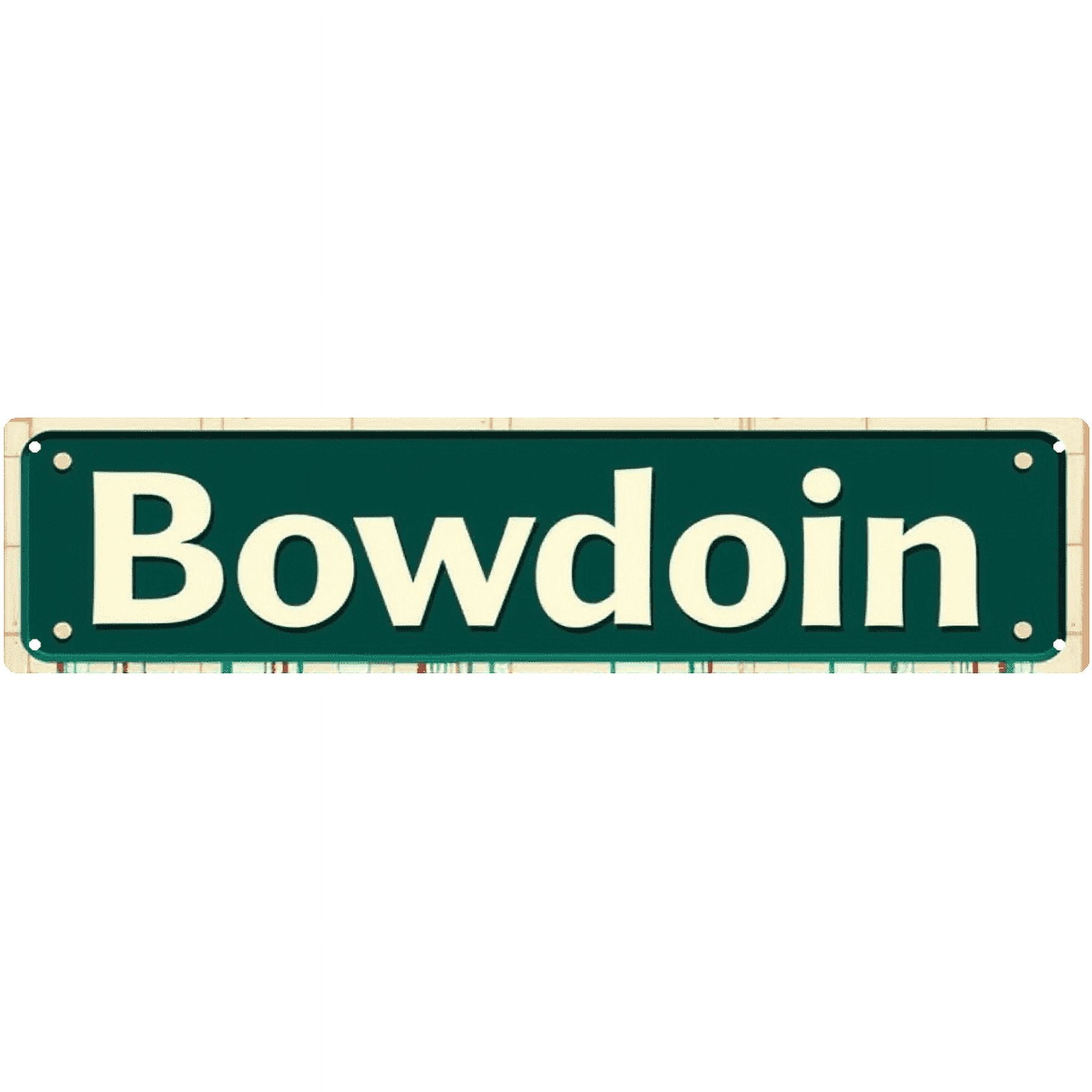 Bowdoin College Tin Sign - 16x4 Inches - Ideal for Campus, Man Cave ...