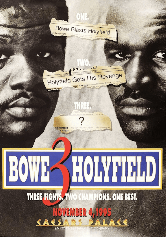 Bowe vs Holyfield III Poster 24x36 - Trilogy Fight, Epic Boxing Battle ...