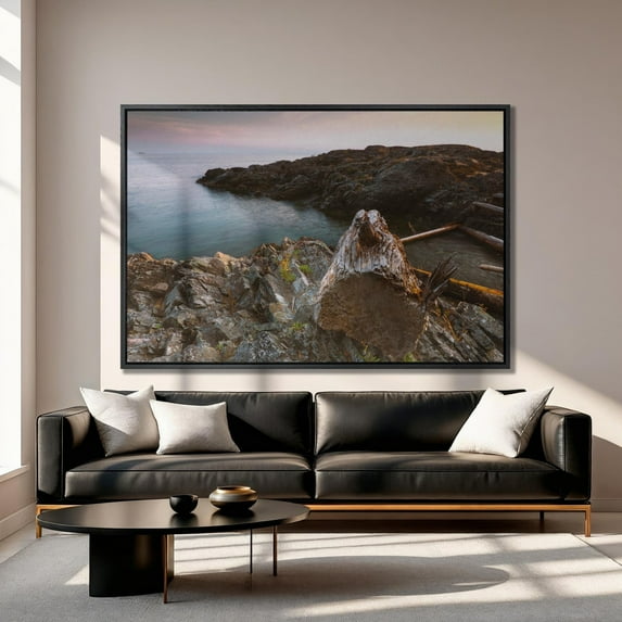 Bowen Island Coastal Print Rocky Shoreline Seascape Wall Art Poster ...