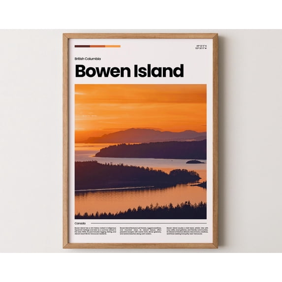 Bowen Island Poster Bowen Island Print Bowen Island Photo Bowen Island ...