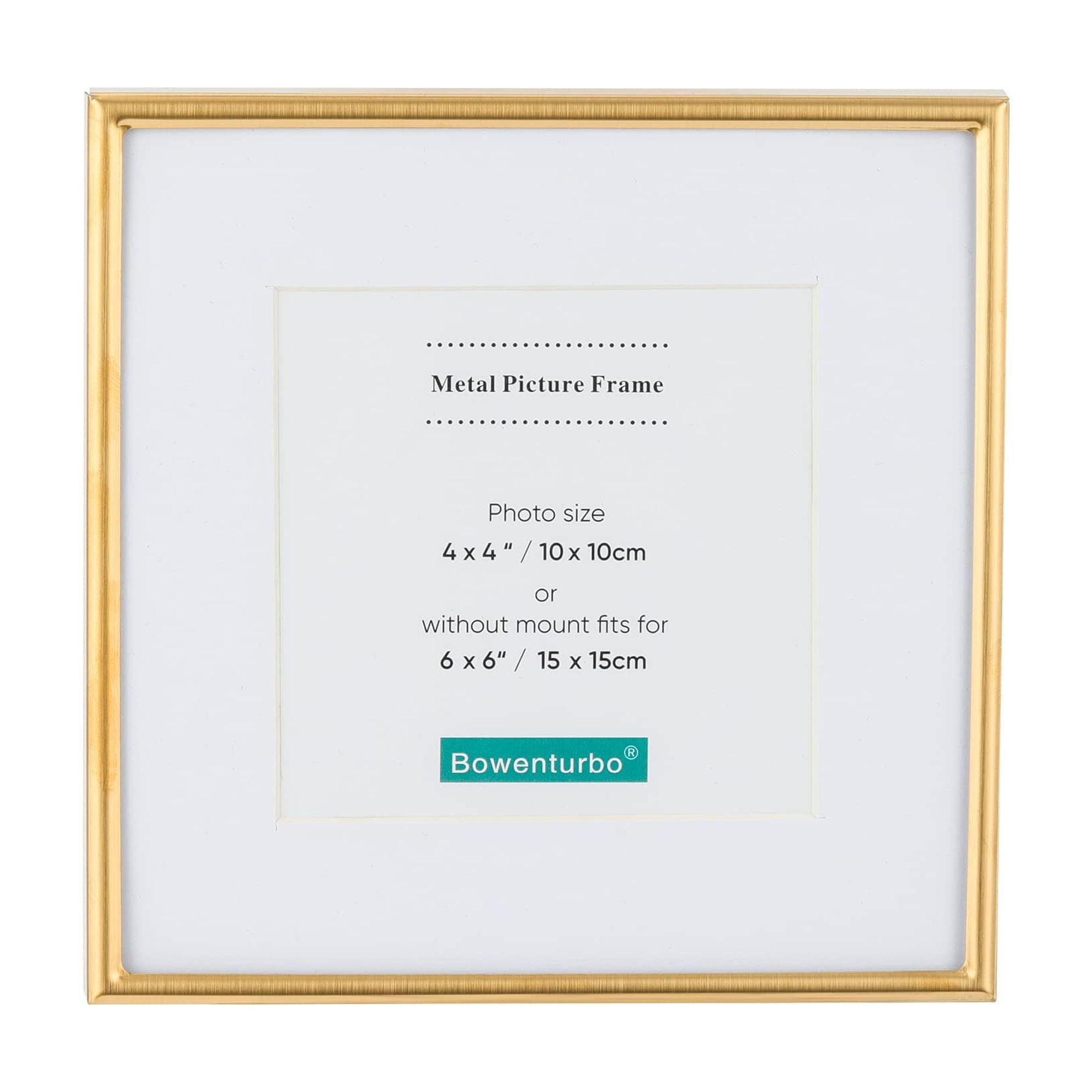 Bowenturbo Square Metal Picture Frame for Wall Table Top Thin Edge Nice ...