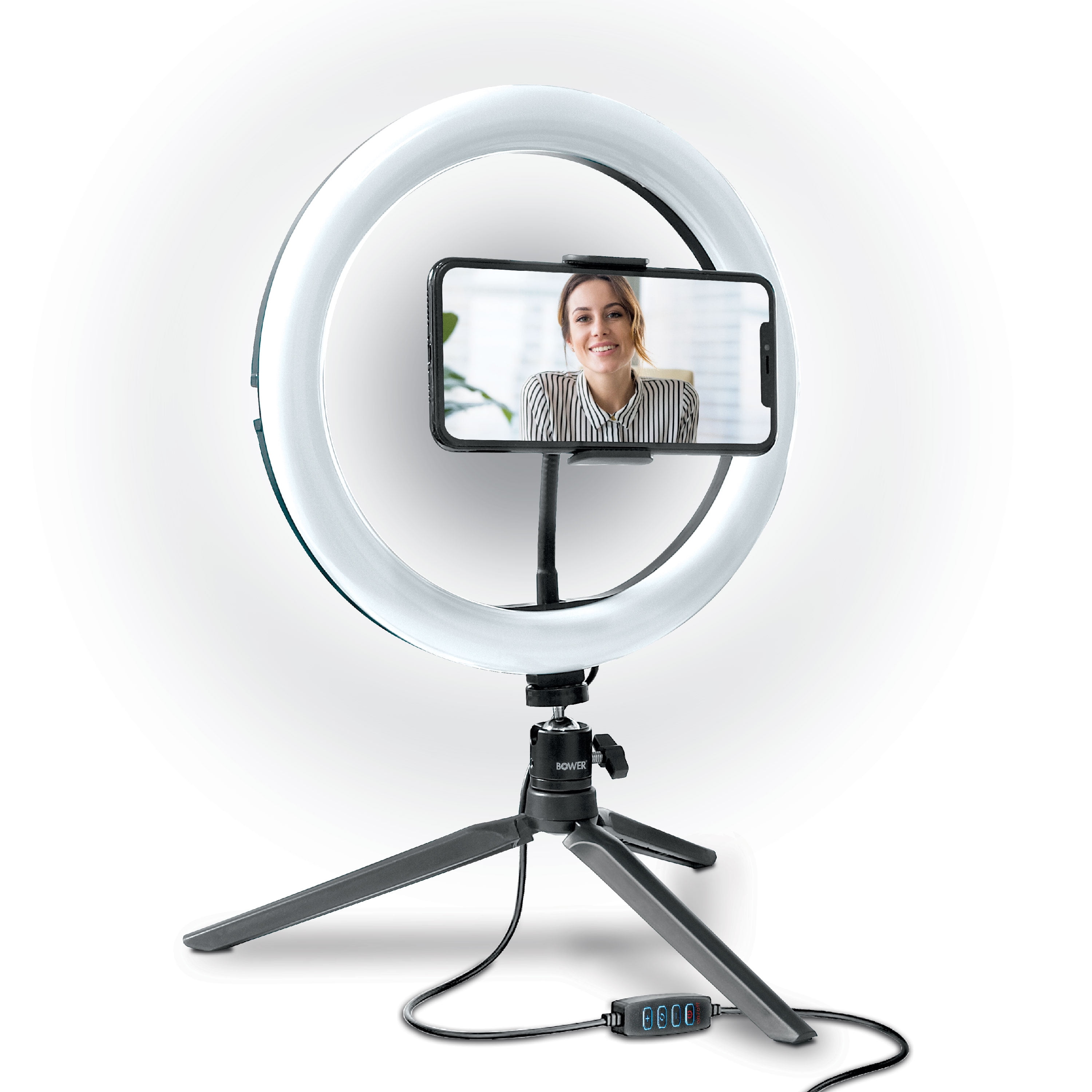 "Bower 10"" LED Phone Ring Light Tripod for Desktop & Tik Tok - Selfie ...