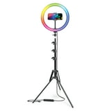 Bower 12-inch LED RGB Ring Light Studio Kit with Special Effects; Black ...