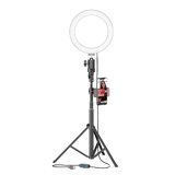 Bower 8” Selfie Ring Light Studio with Tripod Stand, Phone Holder, 10 ...