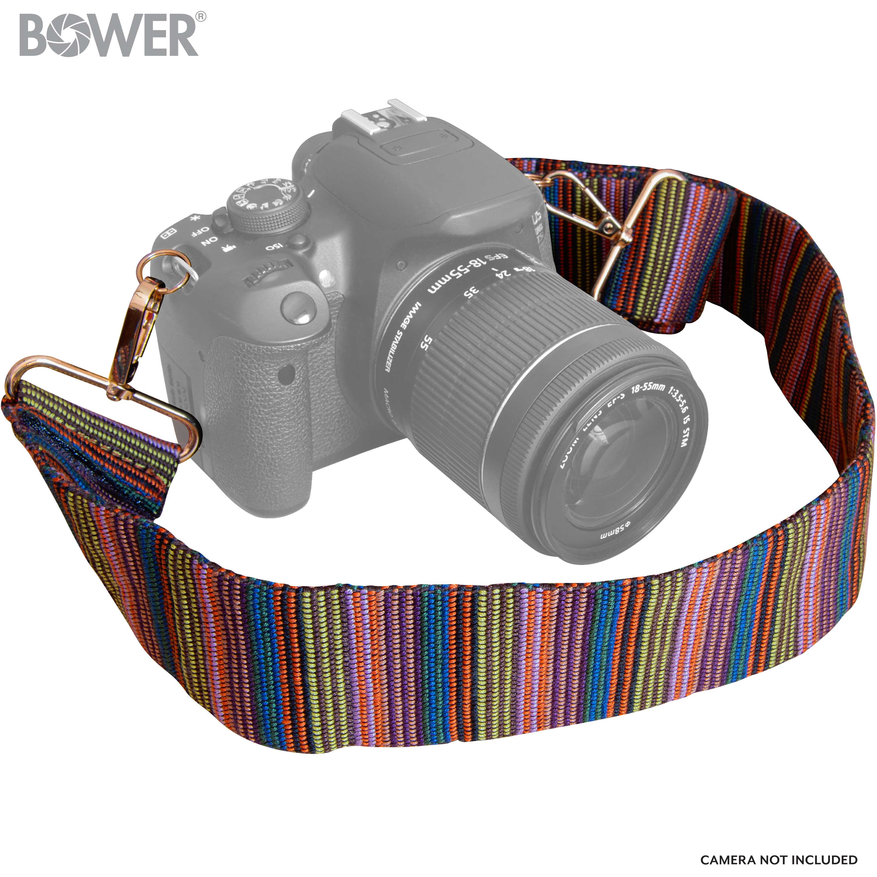Bower Cotton Adjustable Fashion Camera Strap Ideal for DSLR and Mirrorless Cameras - Walmart.com