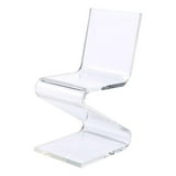 "Bowery Hill 16"" Clear Acrylic Plastic Z-Design Modern Accent Chair ...