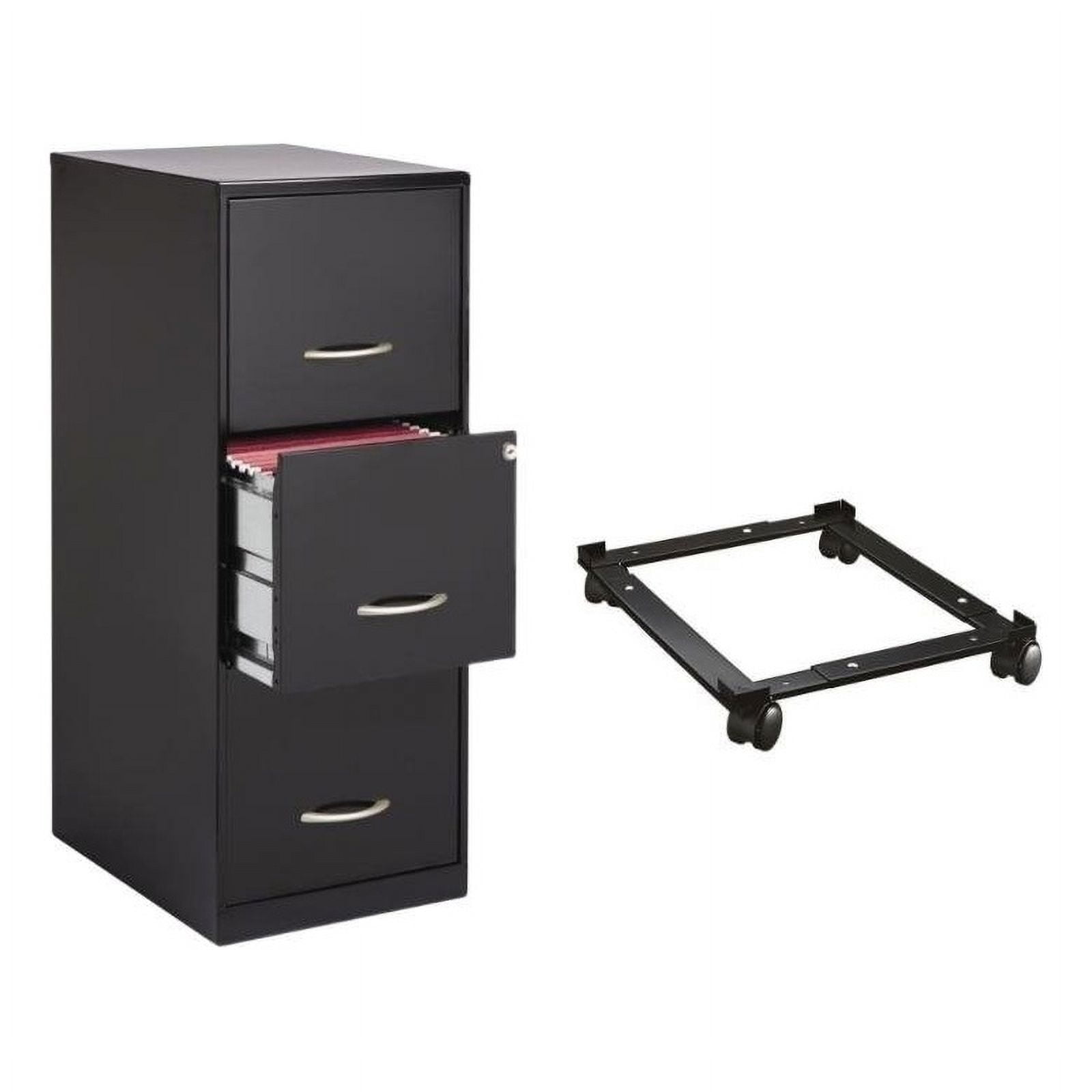 Bowery Hill 2 Set of 3 Drawer Letter File Cabinet and Mobile File Caddy ...