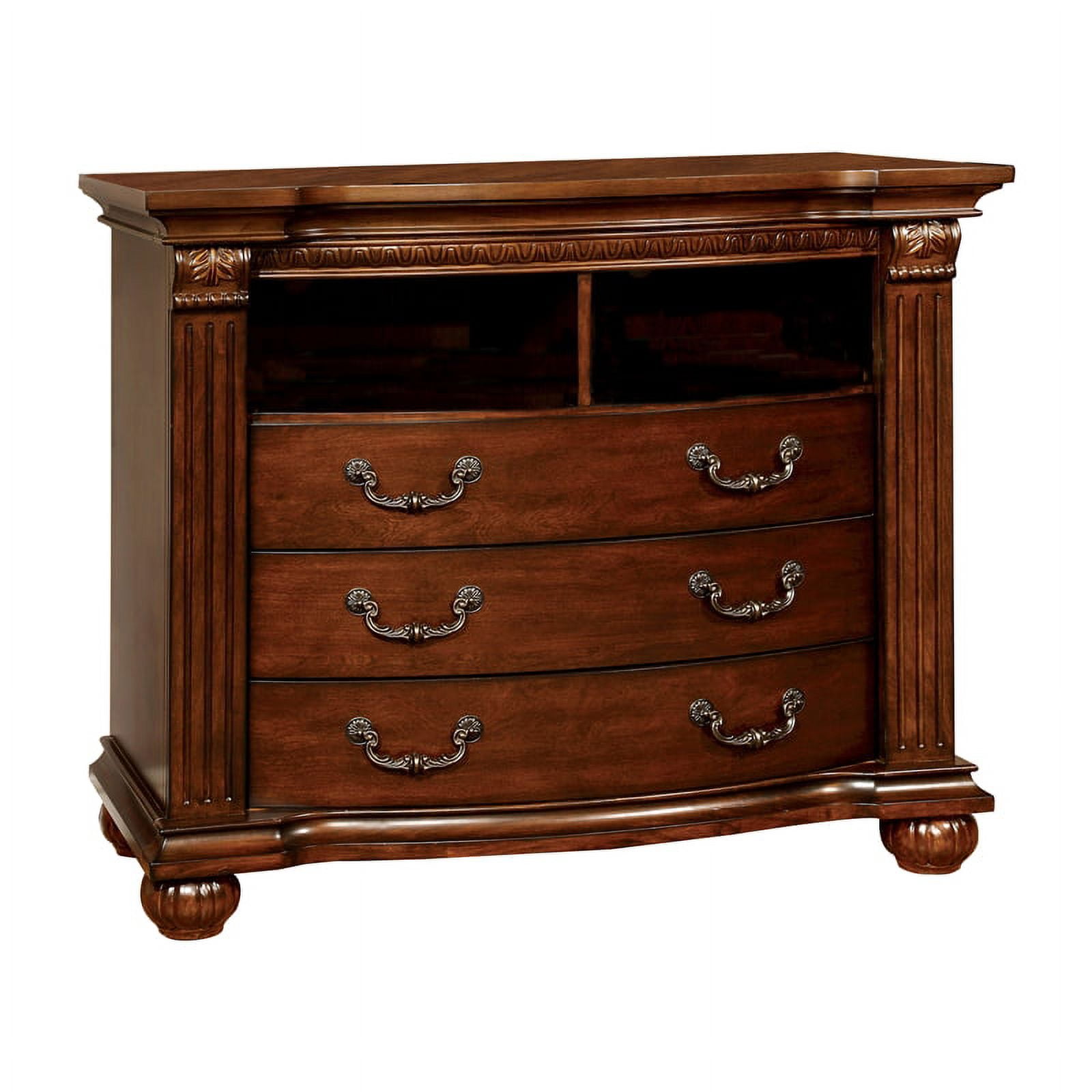 Bowery Hill 3-Drawer Solid Wood/Wood Veneer/MDF Media Chest in Cherry ...