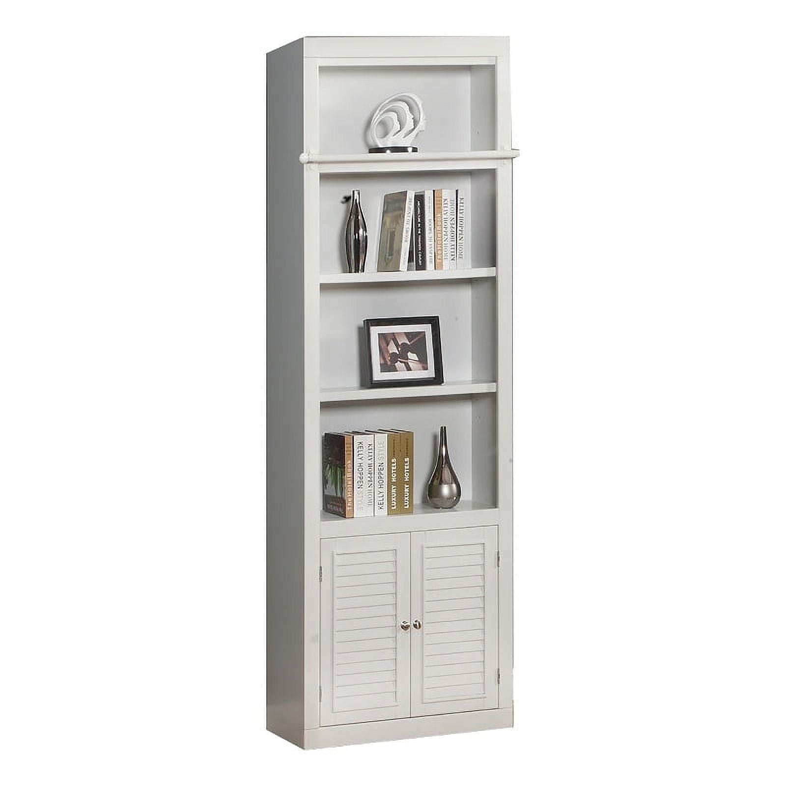 Bowery Hill 32" Transitional Wood Open Top Bookcase in Cottage White ...
