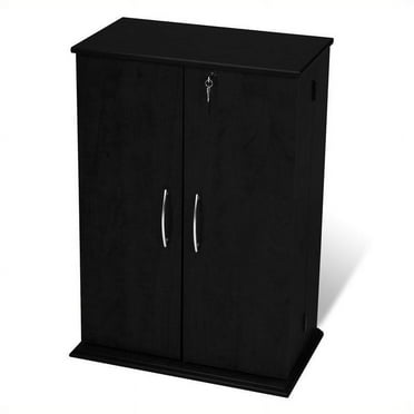Small Deluxe Media Storage Cabinet with Locking Shaker Doors - Walmart.com