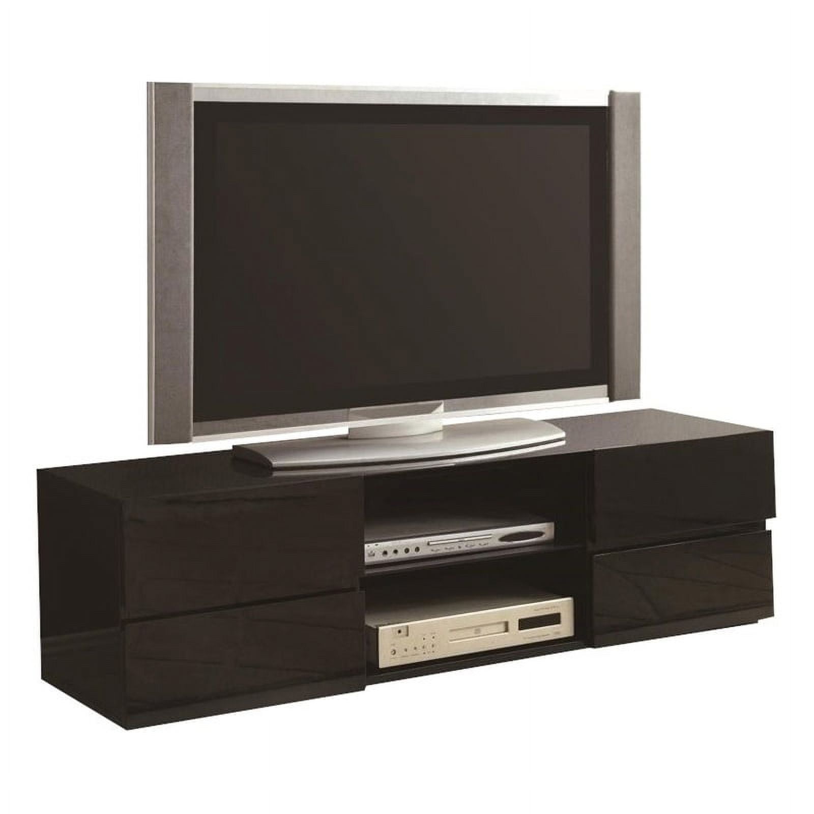 Bowery Hill 4 Drawer Modern Wood TV Stand fot TVs up to 55" in Glossy ...
