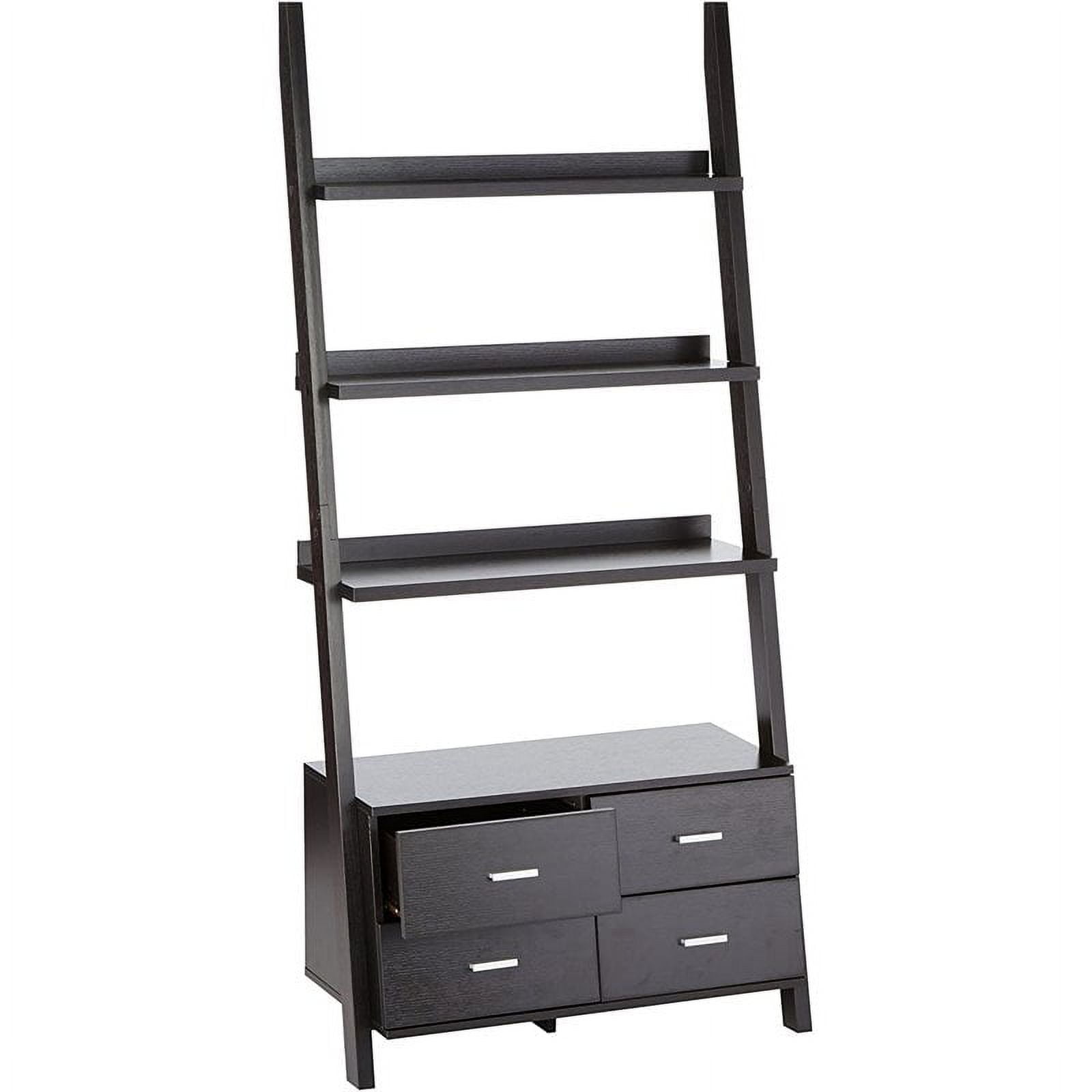 Bowery Hill 4 Shelf Ladder Bookcase in Cappuccino - Walmart.com