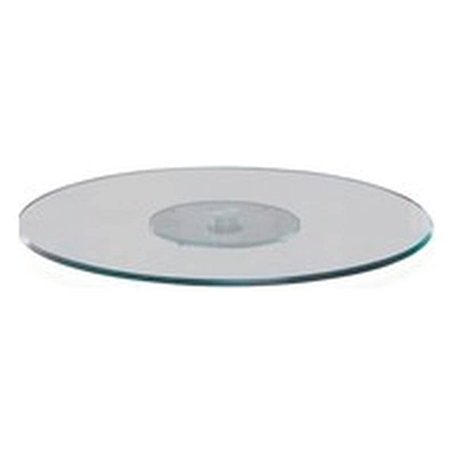 Bowery Hill 40" Round Glass Lazy Susan with Triple Beveled Edge, Dining ...
