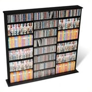 "Pemberly Row 51"" Wooden Media Storage Tower Organizer, Double CD DVD ...