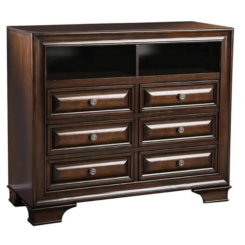 Bowery Hill 6-Drawer Transitional Wood TV Stand for TVs up to 41.5" in ...