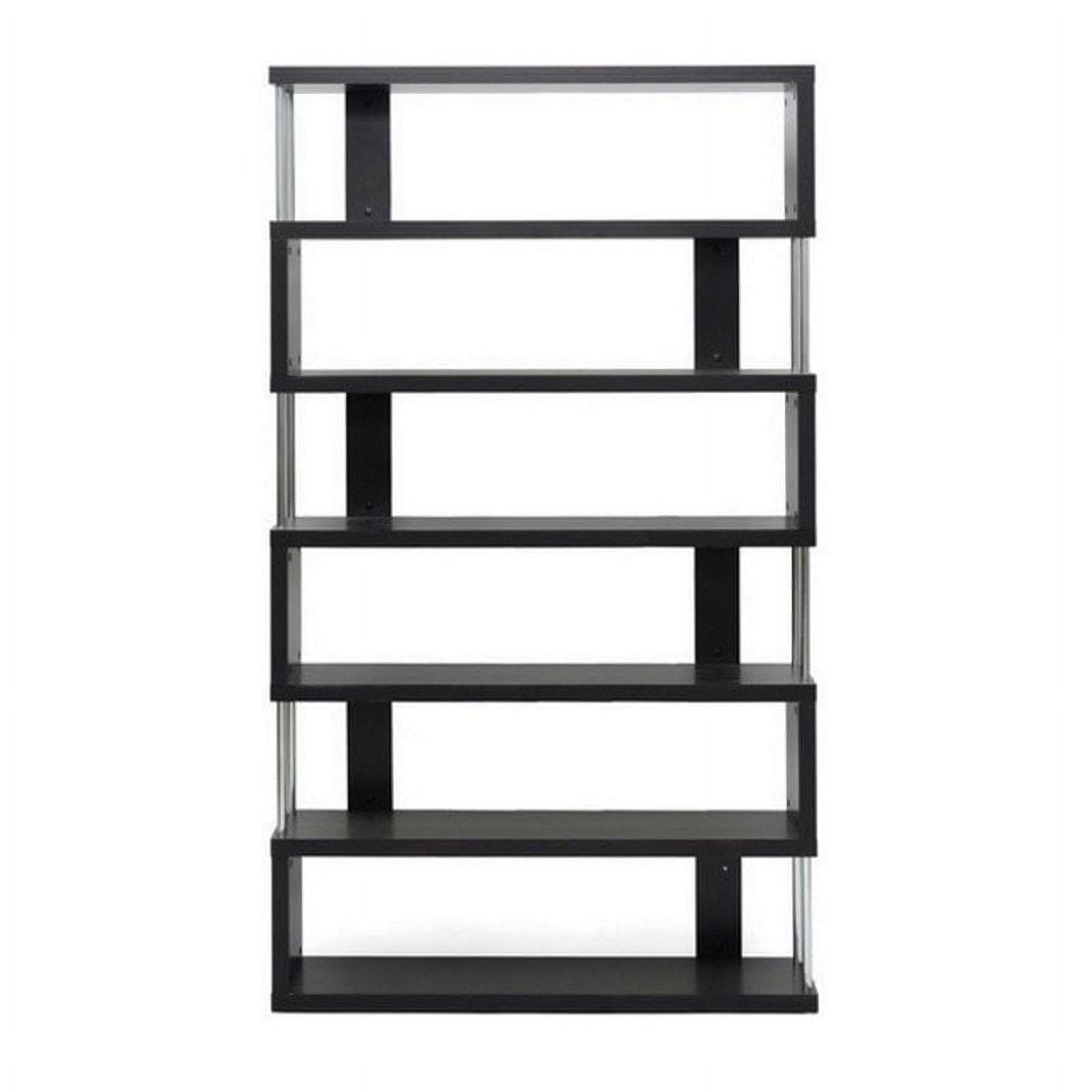 Bowery Hill 6 Shelf Modern Bookcase in Dark Brown - Walmart.com