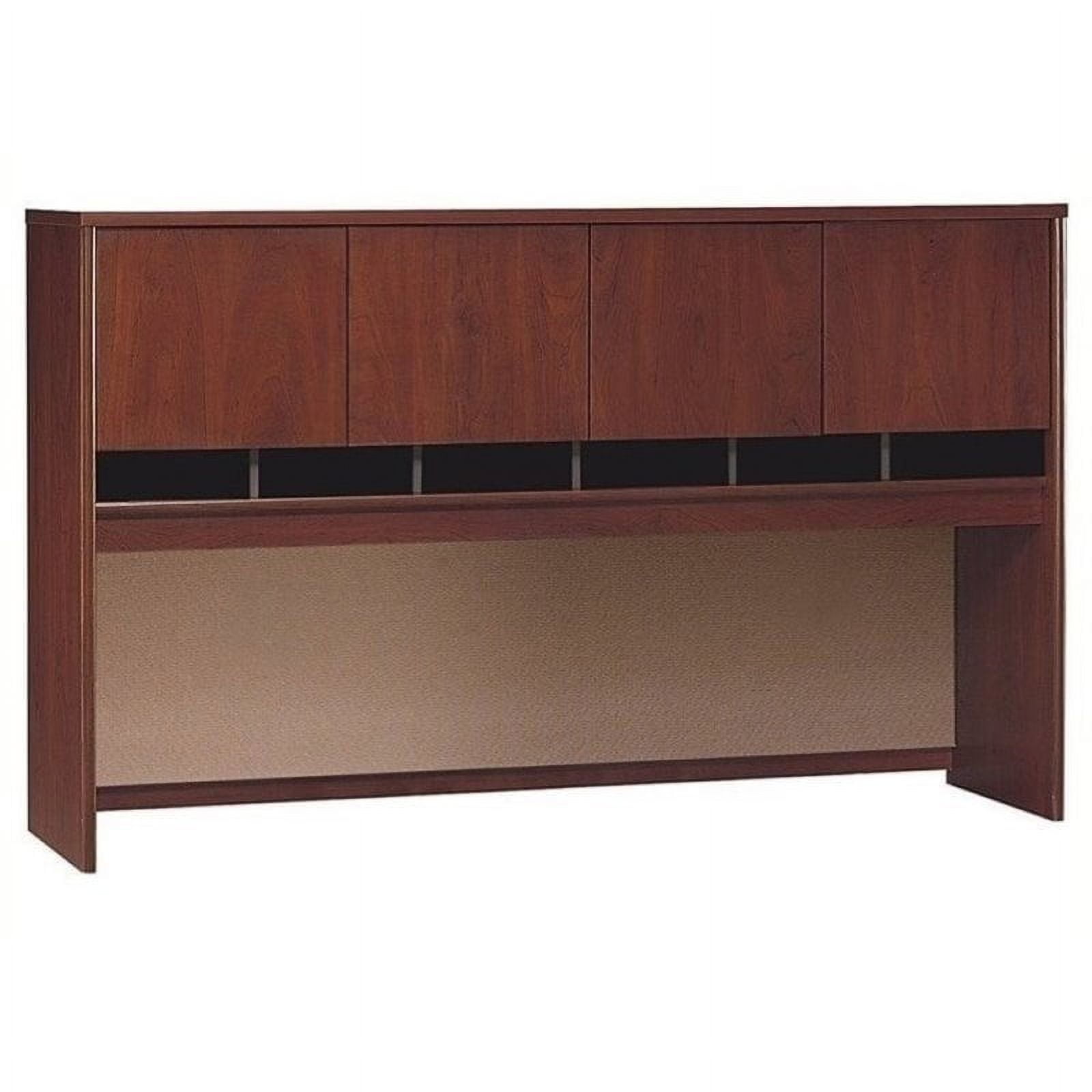 Bowery Hill 72" Hutch with 4 Doors and Storage in Hansen Cherry ...