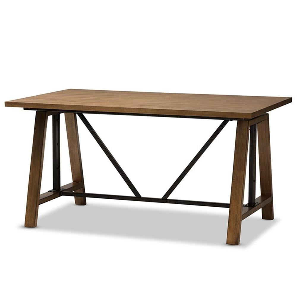 Bowery Hill Adjustable Height Writing Desk in Brown and Black - Walmart.com