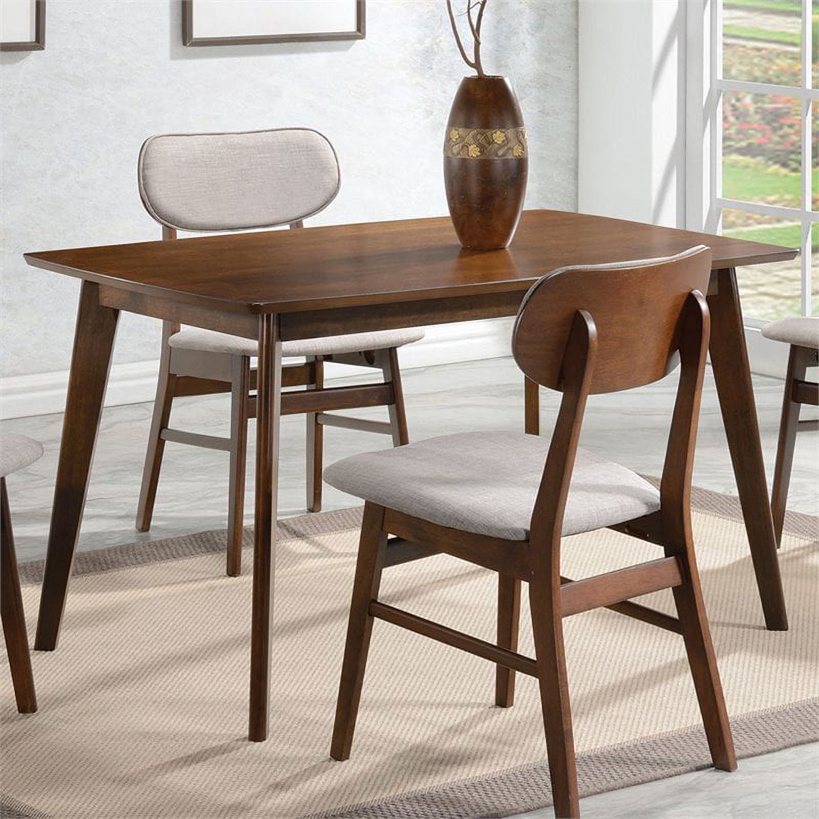 Bowery Hill Angled Leg Dining Table in Chestnut - Walmart.com