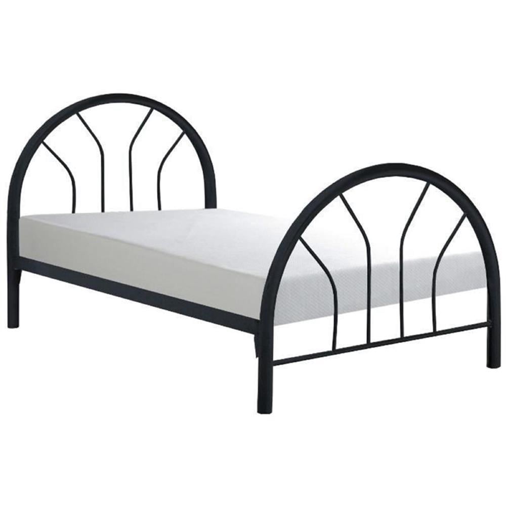 Bowery Hill Arched Frame Modern Steel Metal Twin Bed in Black - Walmart.com