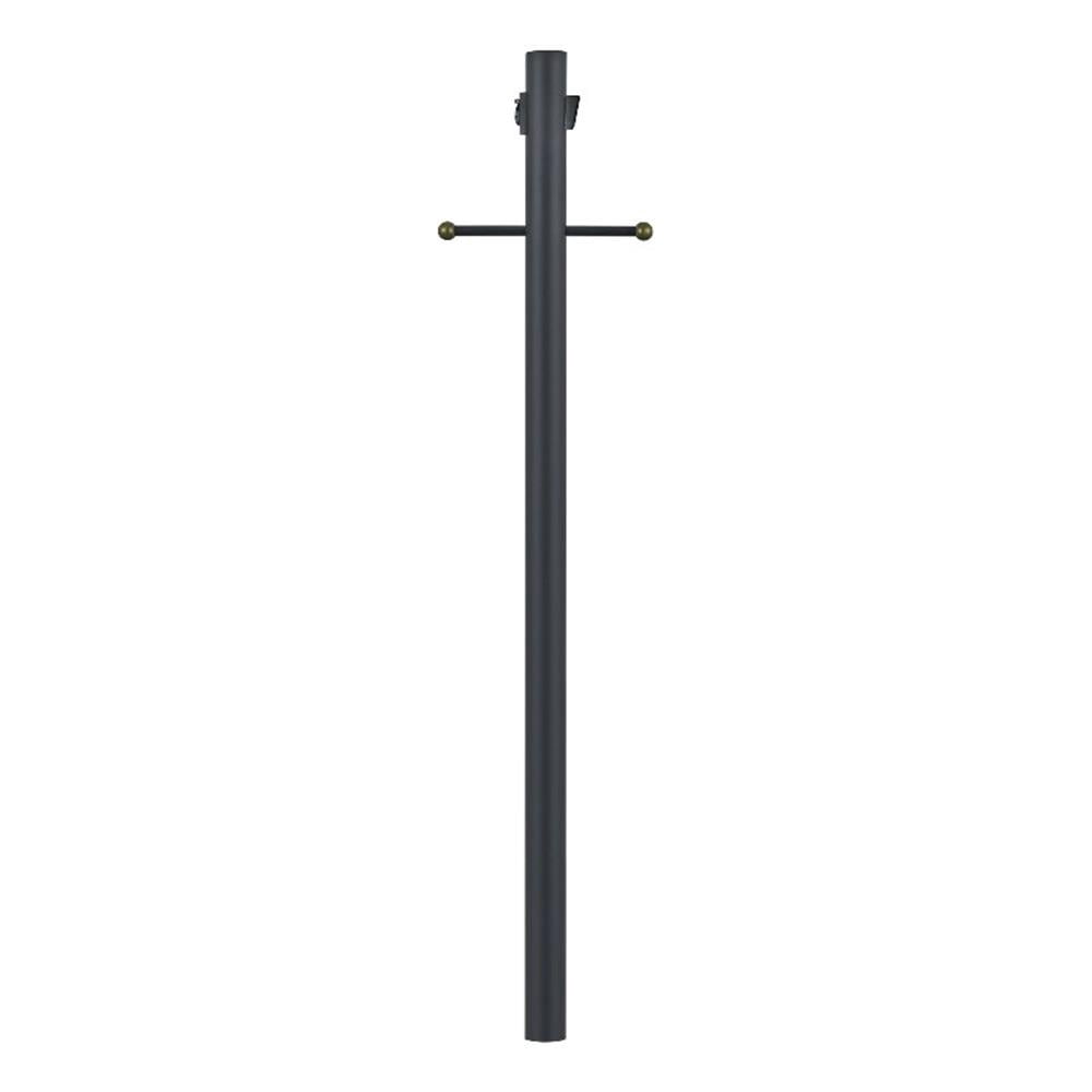 Bowery Hill Black Stainless Steel Lamp Post with Outlet and Photo Eye ...
