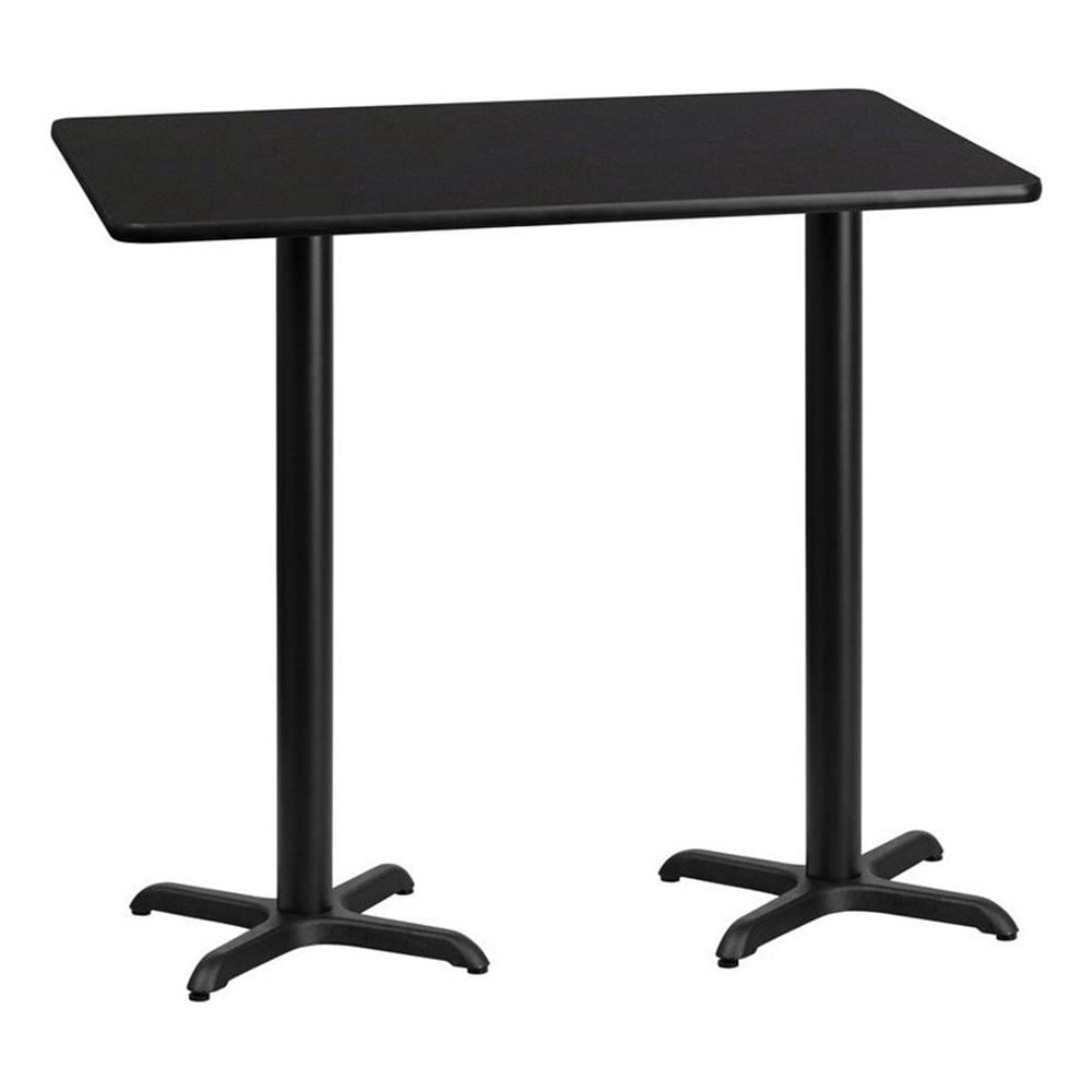 Bowery Hill Cast Iron/PVC X-Base Restarant Bar Table in Black - Walmart.com