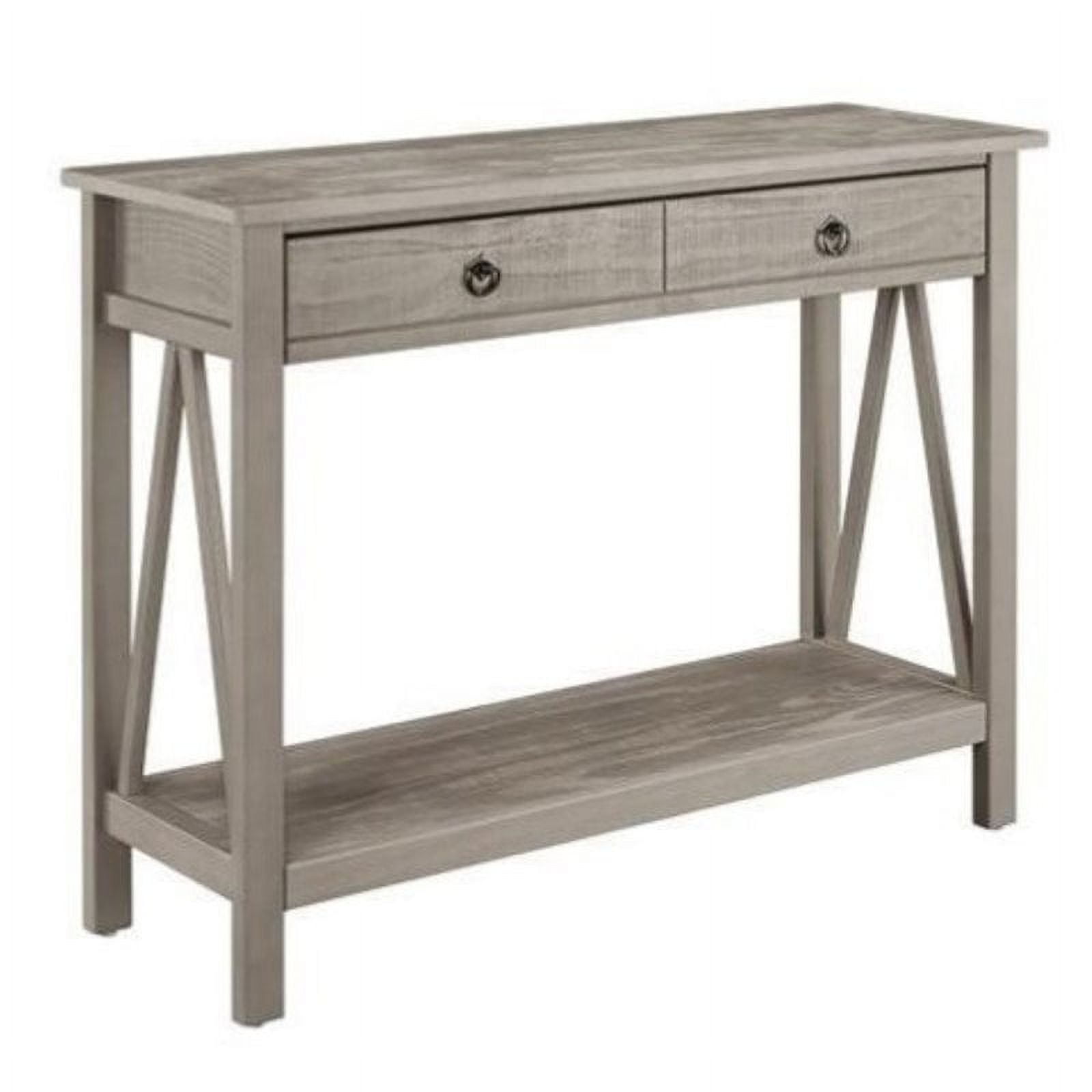 Bowery Hill Console Table in Rustic Gray - Walmart.com