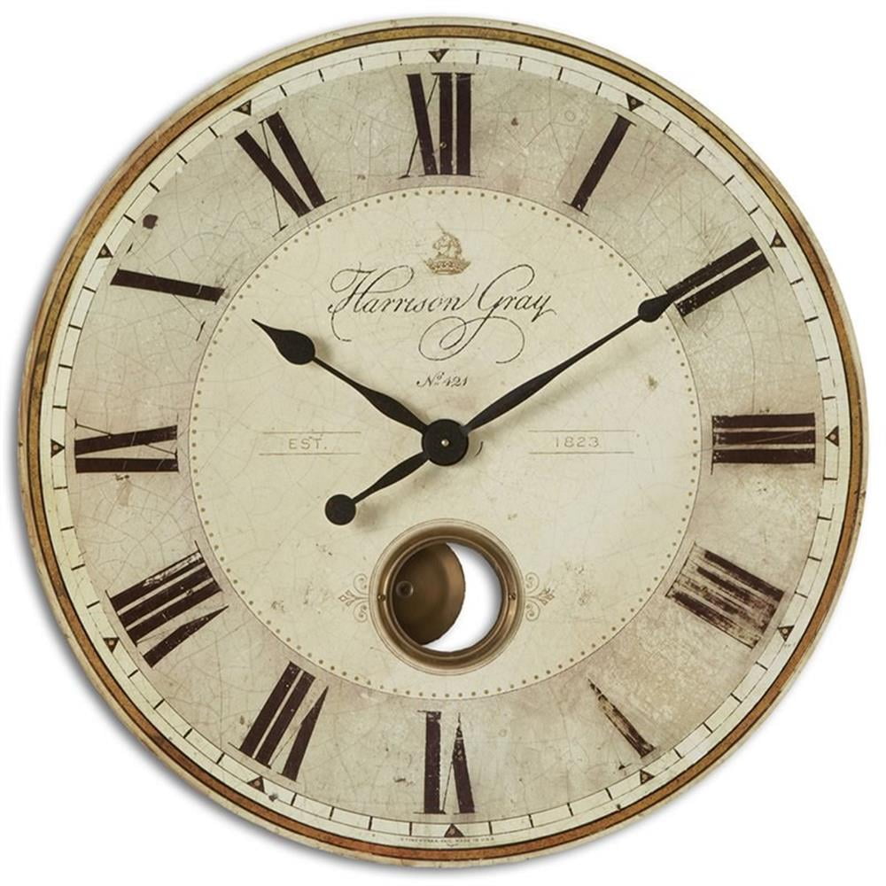 Bowery Hill Contemporary 30" Round Wall Clock in Black and Ivory ...