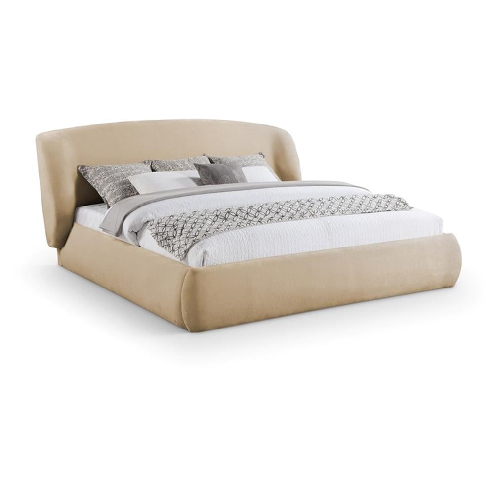 Bowery Hill Contemporary Beige Chenille Fabric Upholstered Full Bed ...