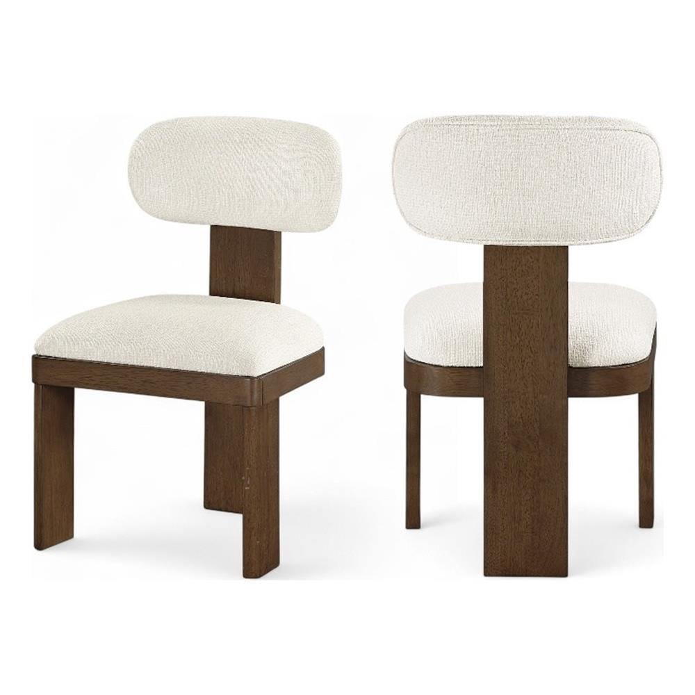 Bowery Hill Contemporary Brown Linen Textured Fabric Dining Chair (Set ...