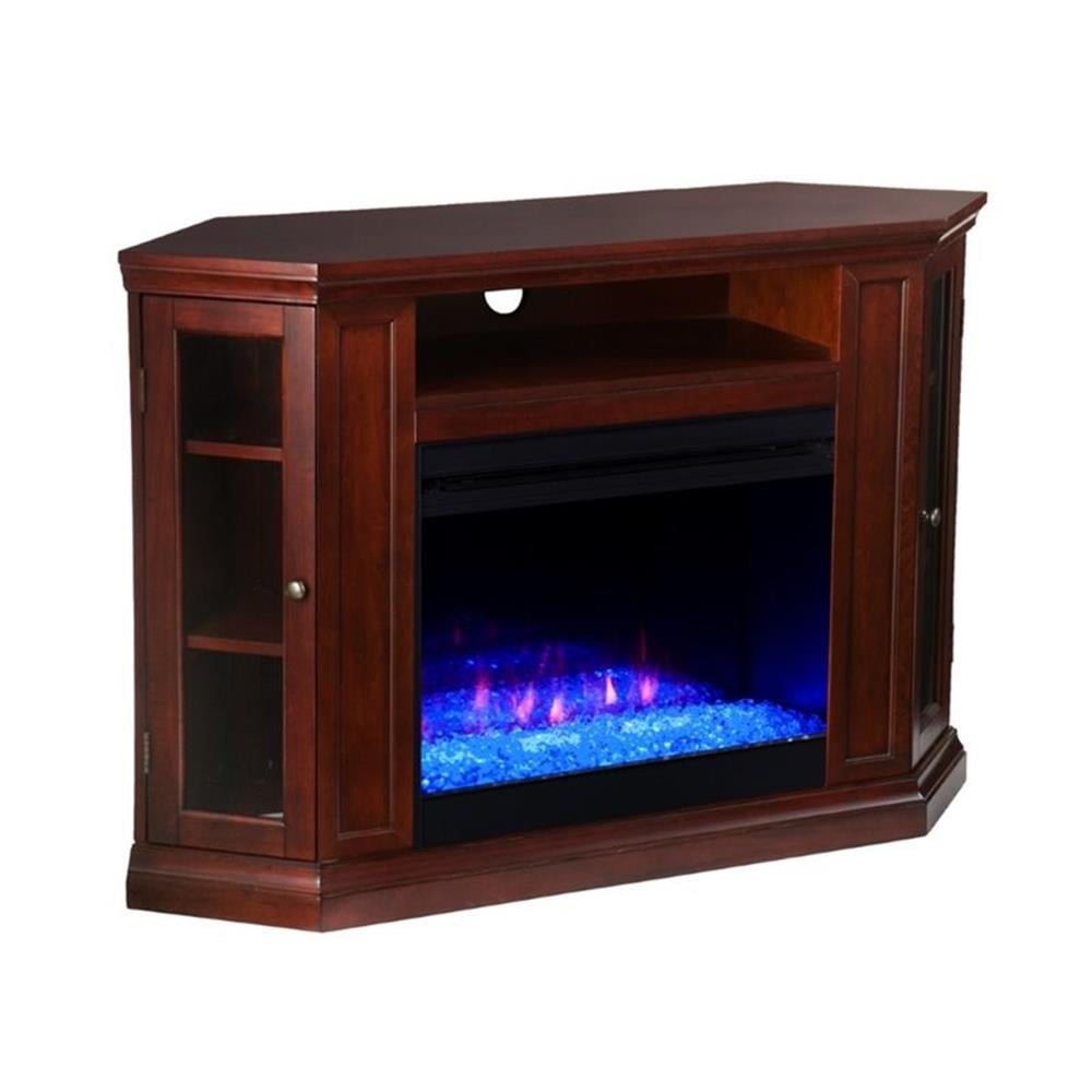 Bowery Hill Contemporary Color Changing Electric Fireplace in Cherry ...
