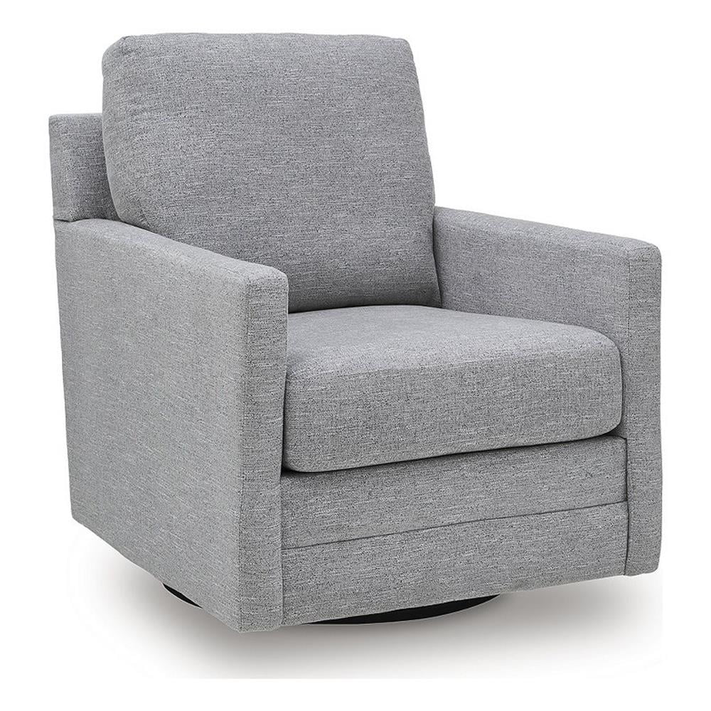 Bowery Hill Contemporary Polyester Next-Gen Nuvella Gray Swivel Accent ...