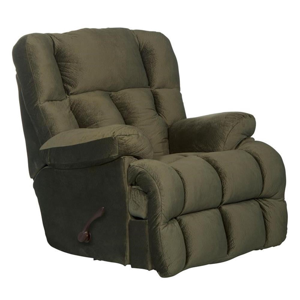 Bowery Hill Contemporary Recliner in Sage Green Polyester Fabric ...