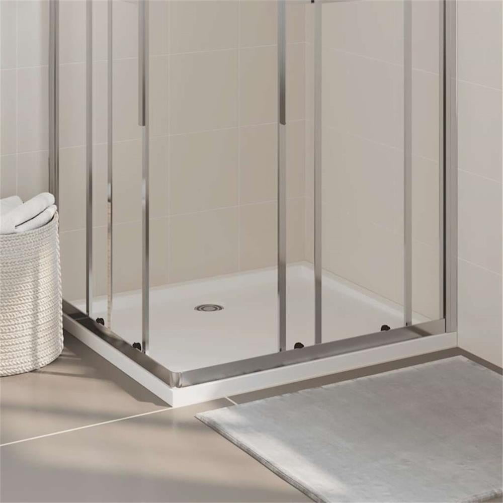 Bowery Hill Contemporary Rectangular ABS Shower Base Tray in White ...
