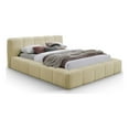 Bowery Hill Contemporary Soft Beige Chenille Fabric Queen Bed - Walmart.com
