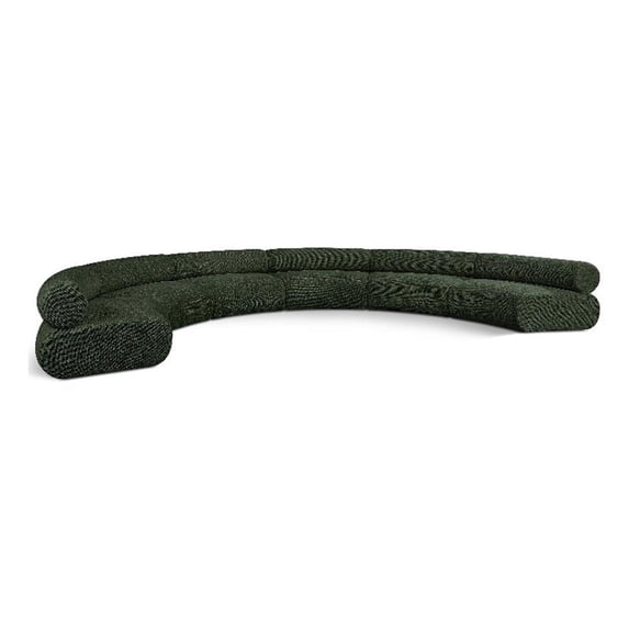 Bowery Hill Contemporary Soft Green Chenille Fabric Modular Sofa ...