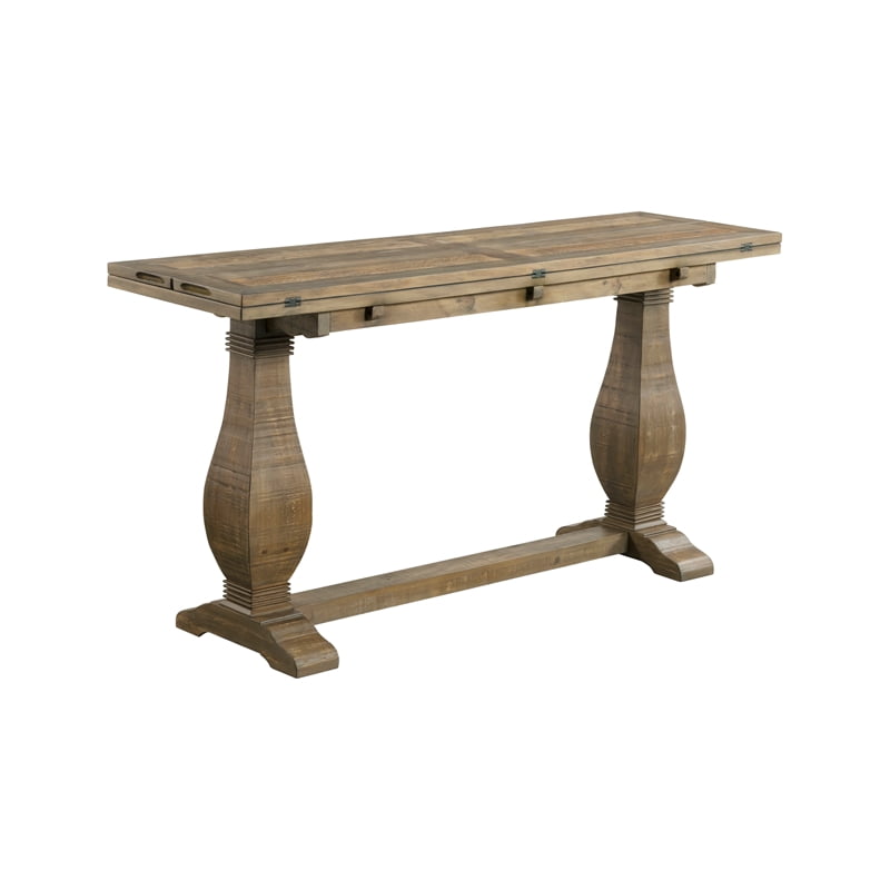 Bowery Hill Contemporary Solid Wood Flip Top Sofa Table Reclaimed ...