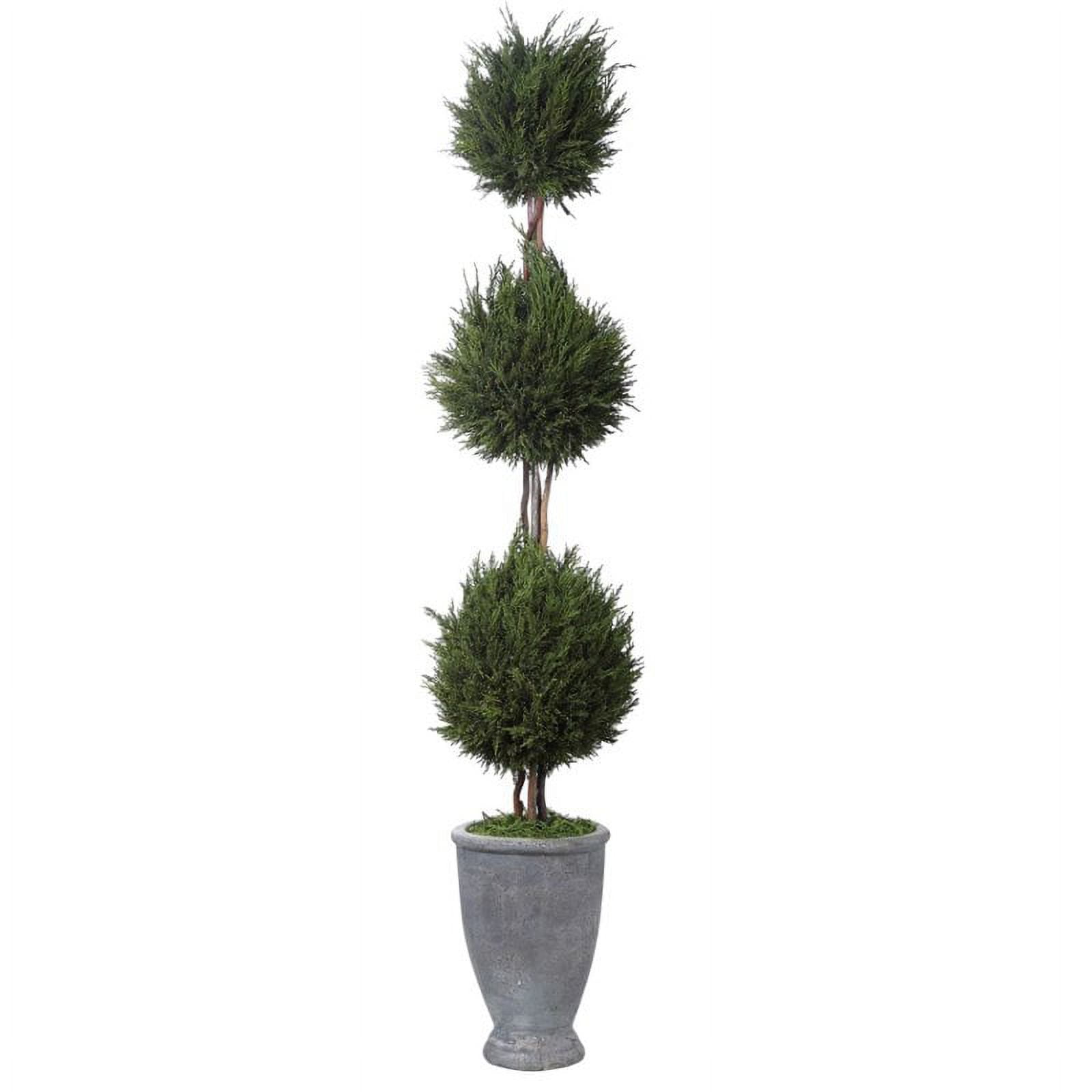 Bowery Hill Contemporary Triple Topiary in Aged Gray - Walmart.com