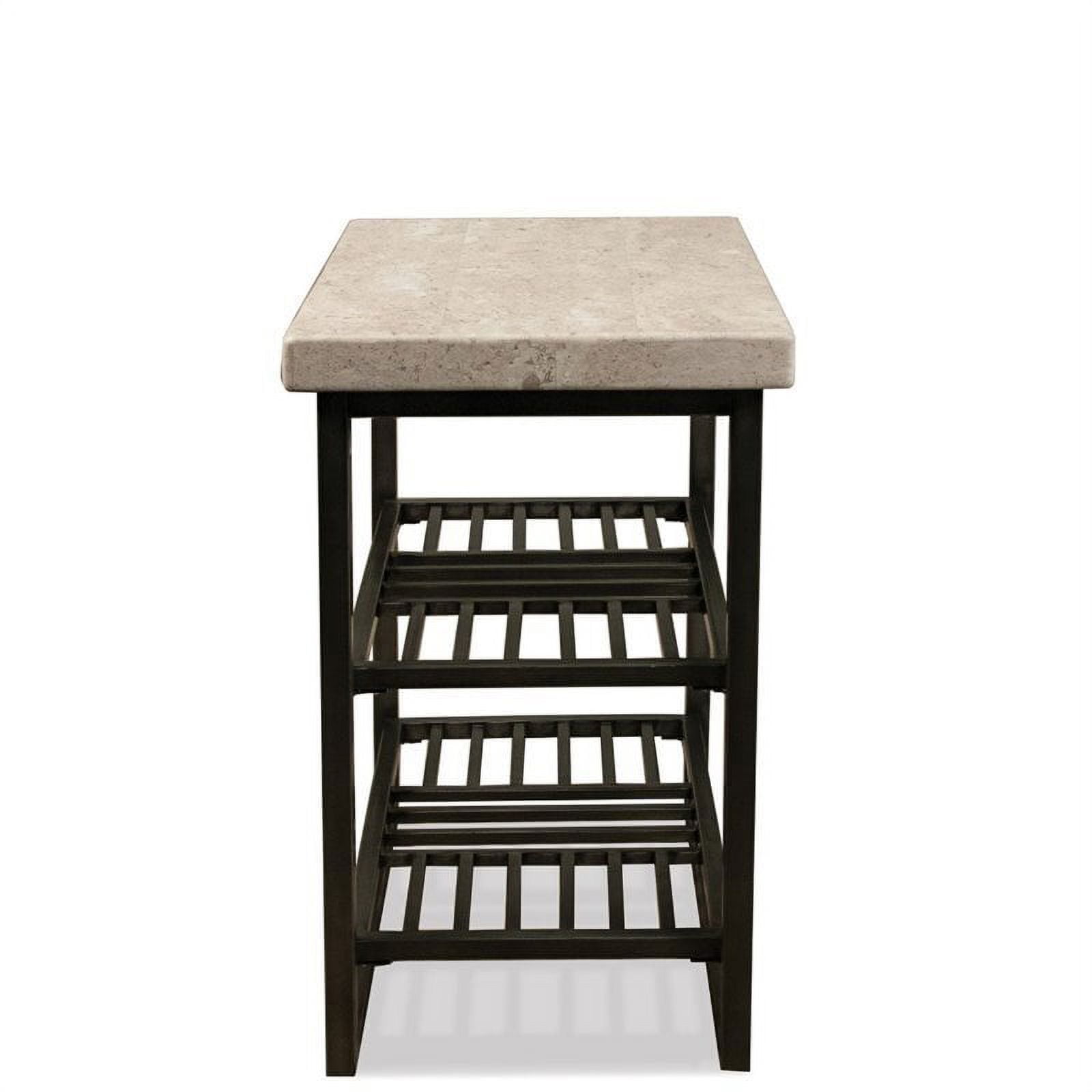 Bowery Hill Modern Rectangular End Table for Living Room with 2 Shelves ...