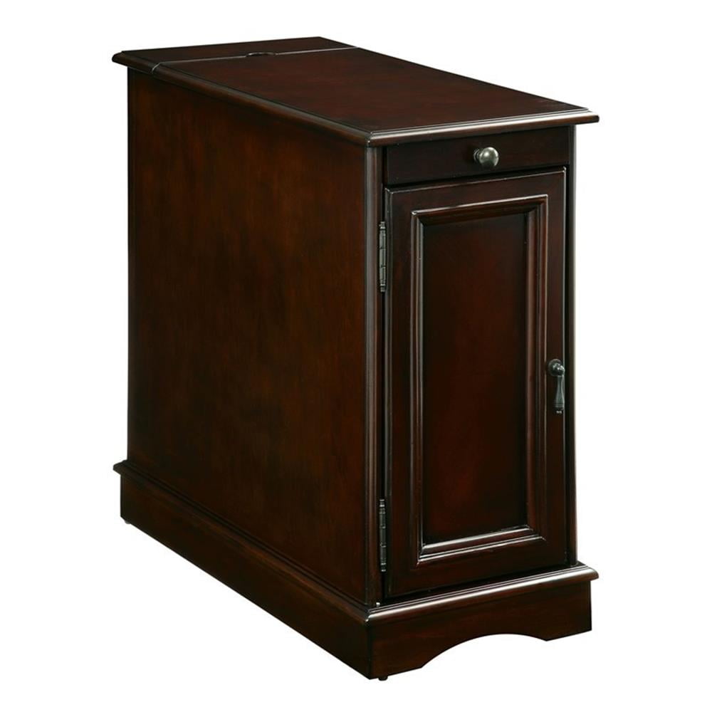 Bowery Hill End Table Coffee Accent Table Rectangle in Wood - Cherry ...