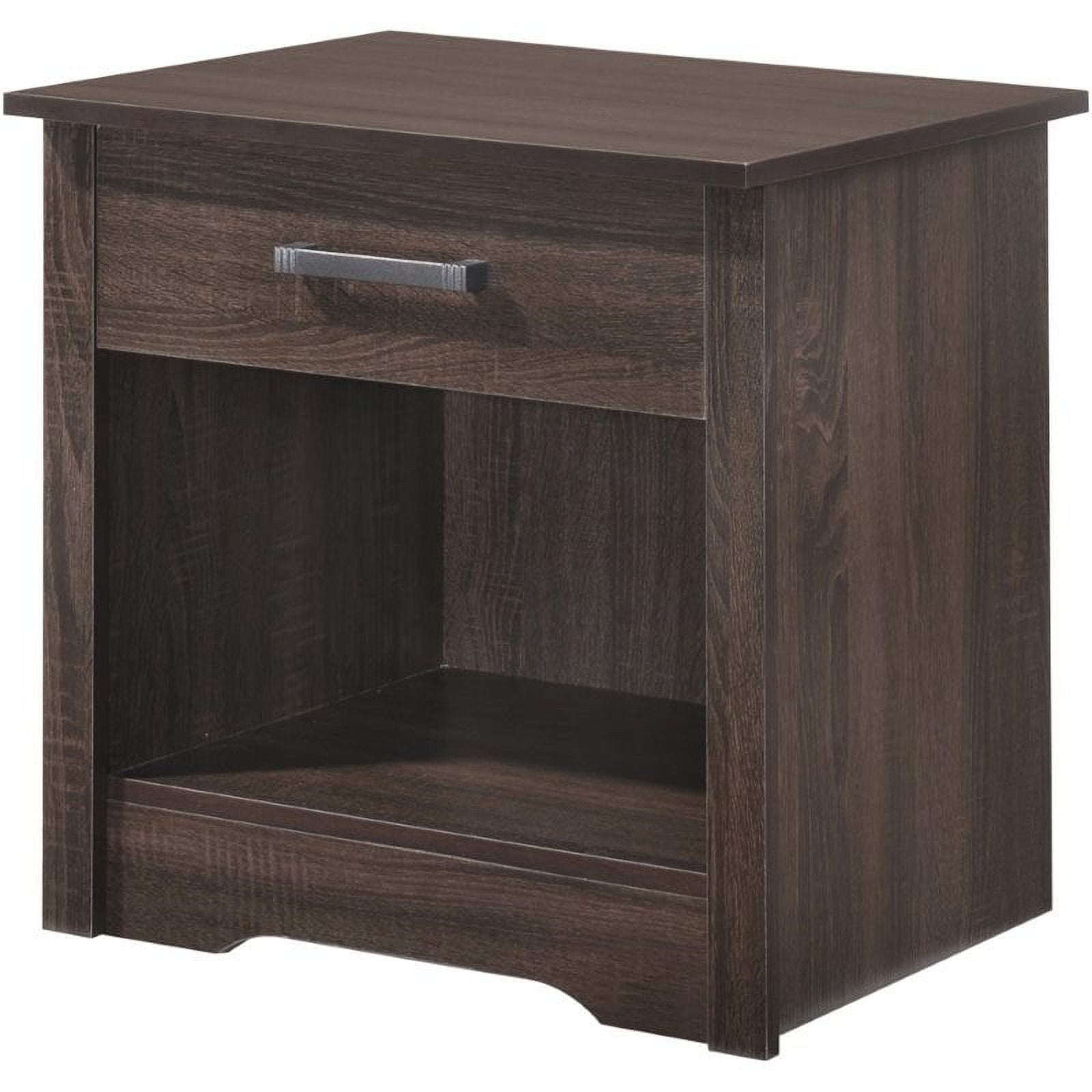 Bowery Hill Engineered Wood Contemporary 1 Drawer RTA Nightstand in ...