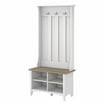 LuxenHome White MDF Hall Tree with Storage Bench - Walmart.com