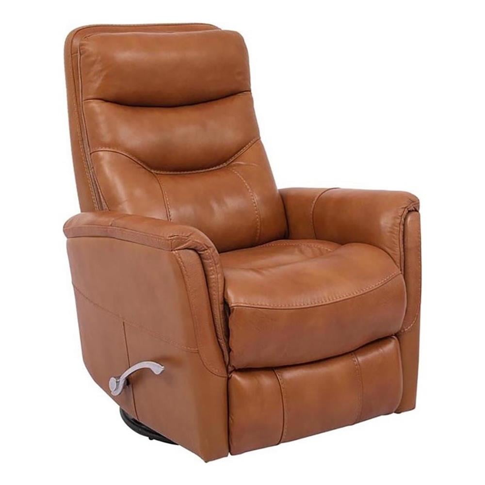 Bowery Hill Shipped Leather Manual Swivel Glider Recliner Chair in ...