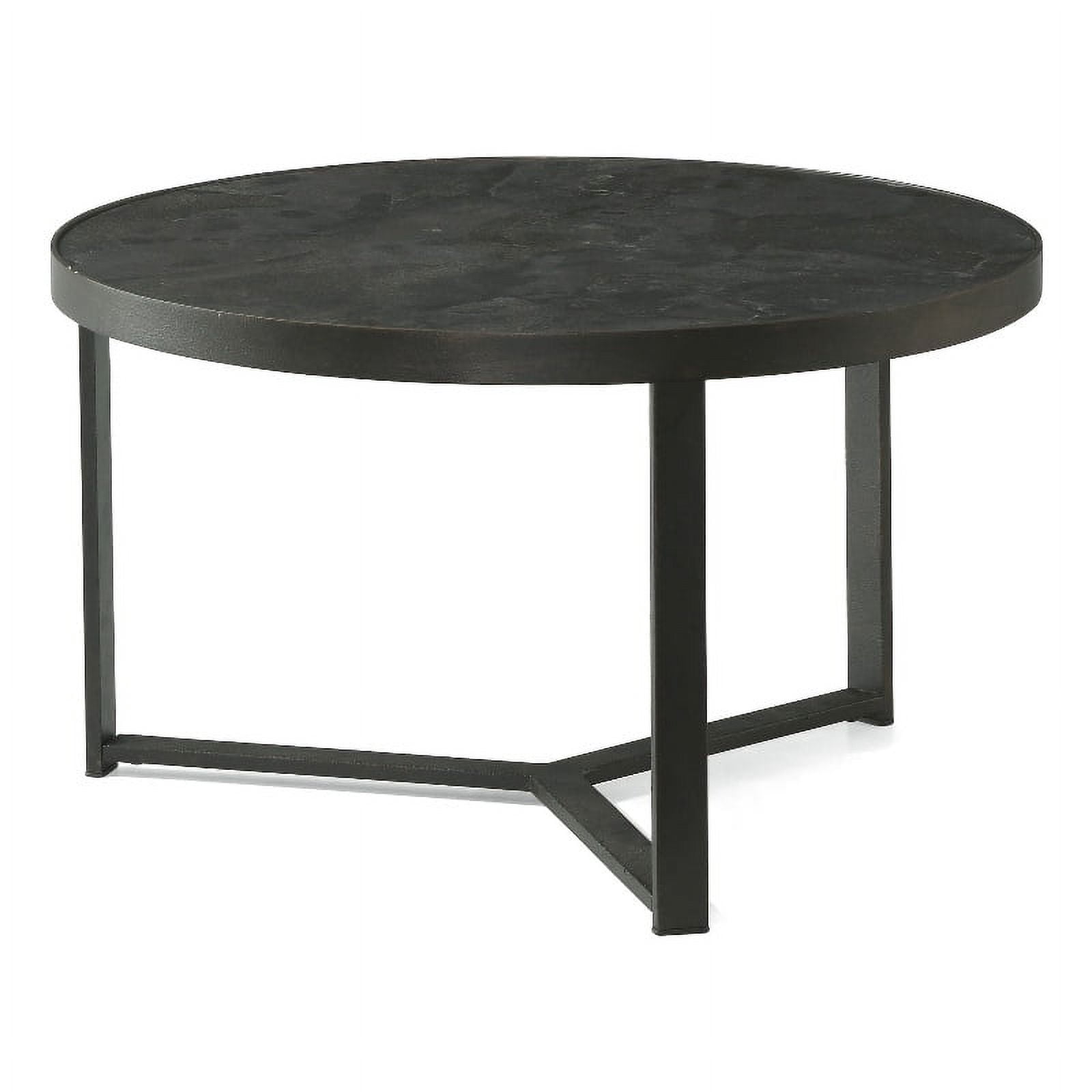 Bowery Hill Modern / Contemporary Brown Wood Small Round Bunching ...