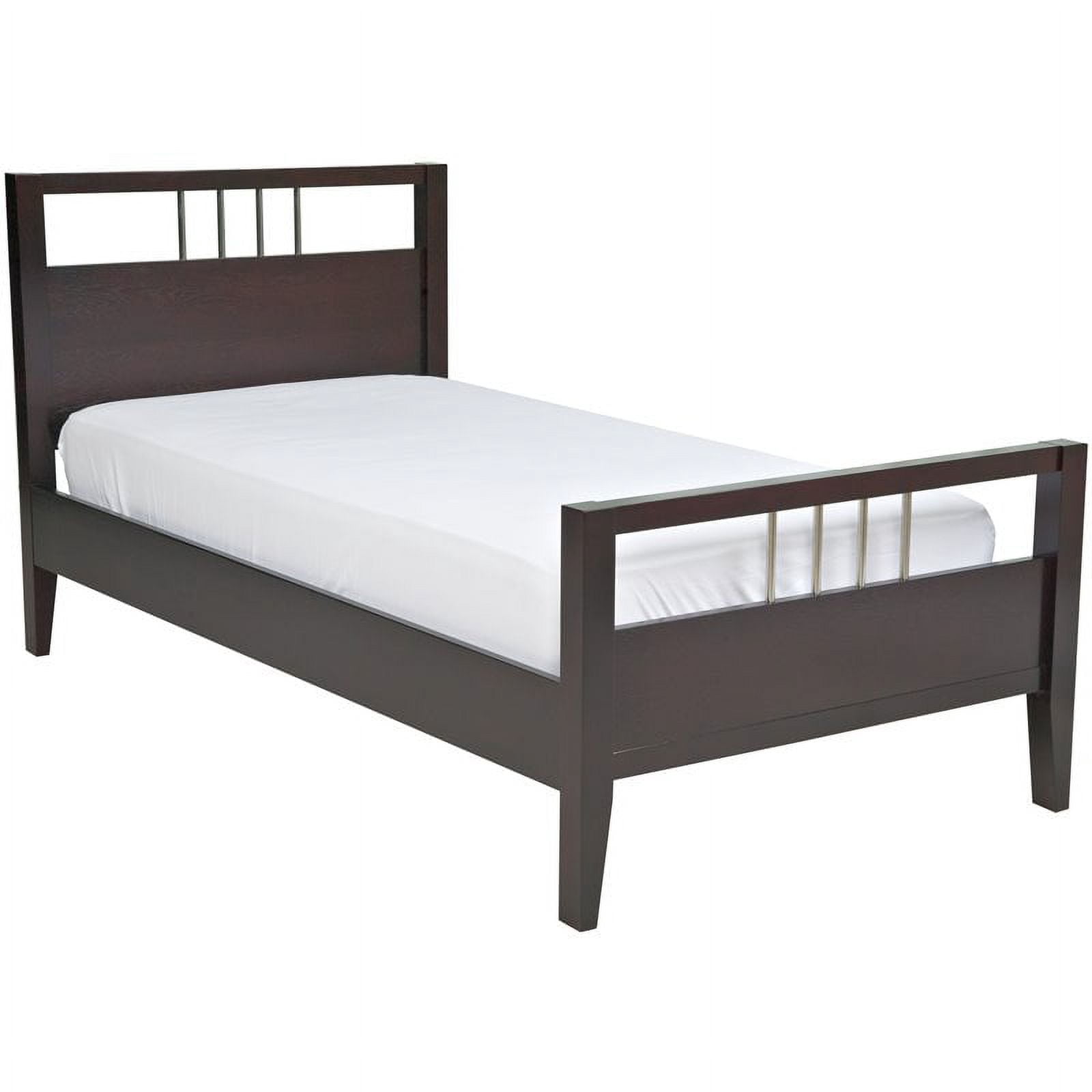 Bowery Hill Modern Contemporary King Solid Wood Panel Platform Bed in ...