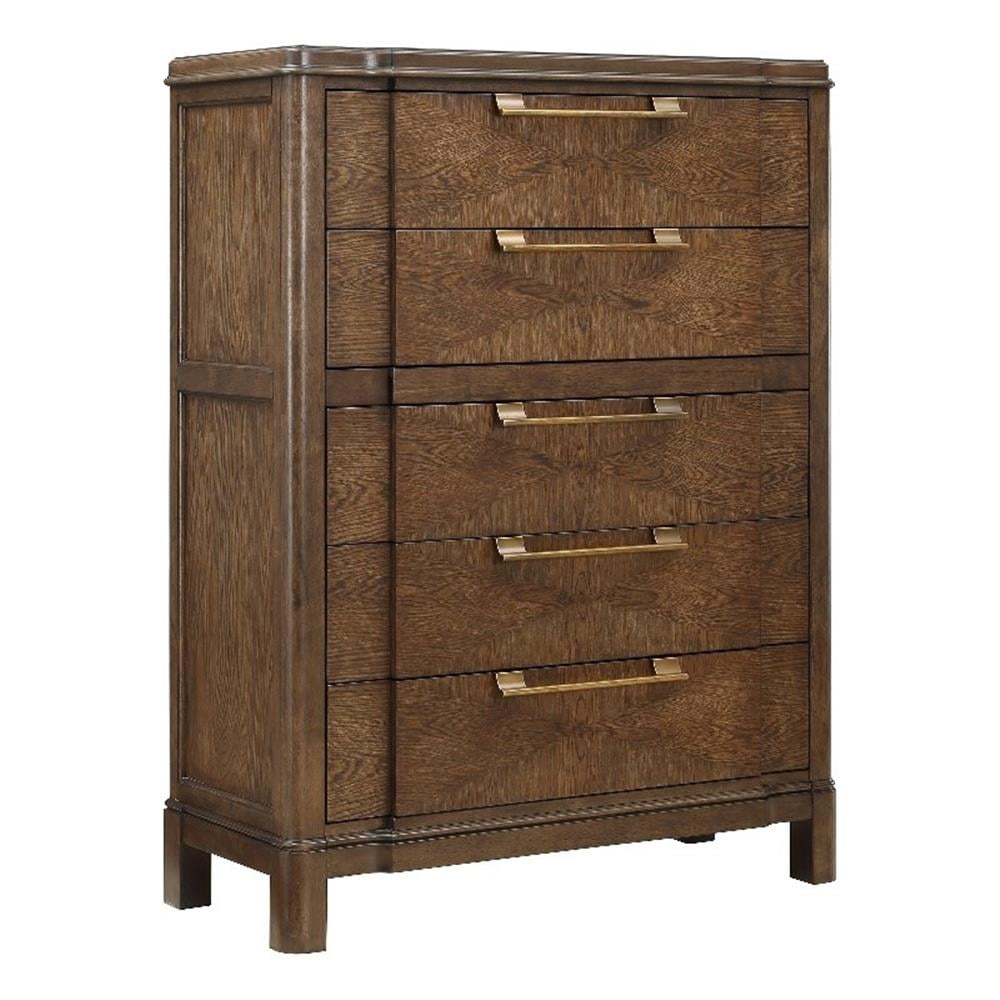 Bowery Hill Modern / Contemporary Walnut Brown Wood 5-drawer Chest ...