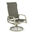 Bowery Hill Modern Gray Aluminum Swivel Rocking Chair - Walmart.com