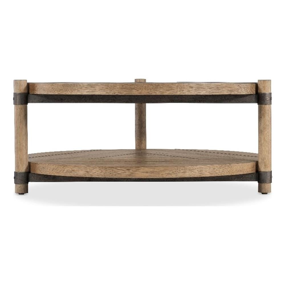 Bowery Hill Modern Round Cocktail Table in Light Natural Wood - Walmart.com